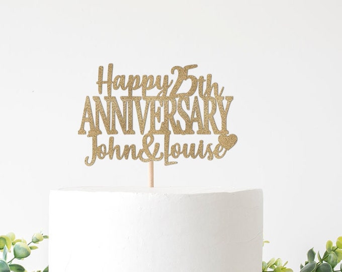 25th Anniversary Topper / 25th Wreath Topper / 25th Anniversary Cake ...