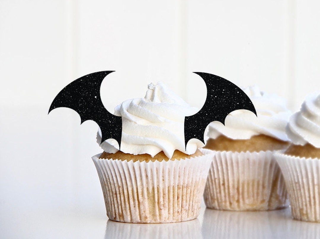 Halloween Bat Wing Cupcake Toppers, Halloween Party Decorations ...