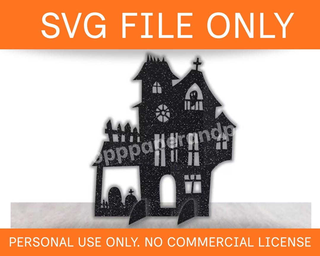 Haunted House Table Centerpiece Halloween Party DIGITAL FILE SVG ...