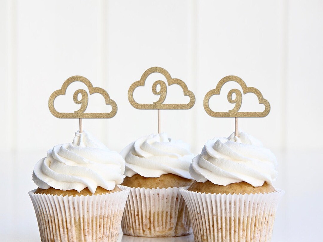 Cloud 9 Decorations, She's on Cloud 9 Cupcake Toppers, Cloud 9 Party ...