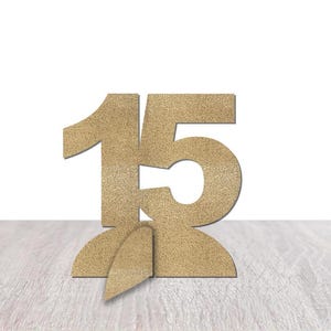 15th Birthday Decor, Number 15 Table Centerpiece, Fifteen Birthday ...