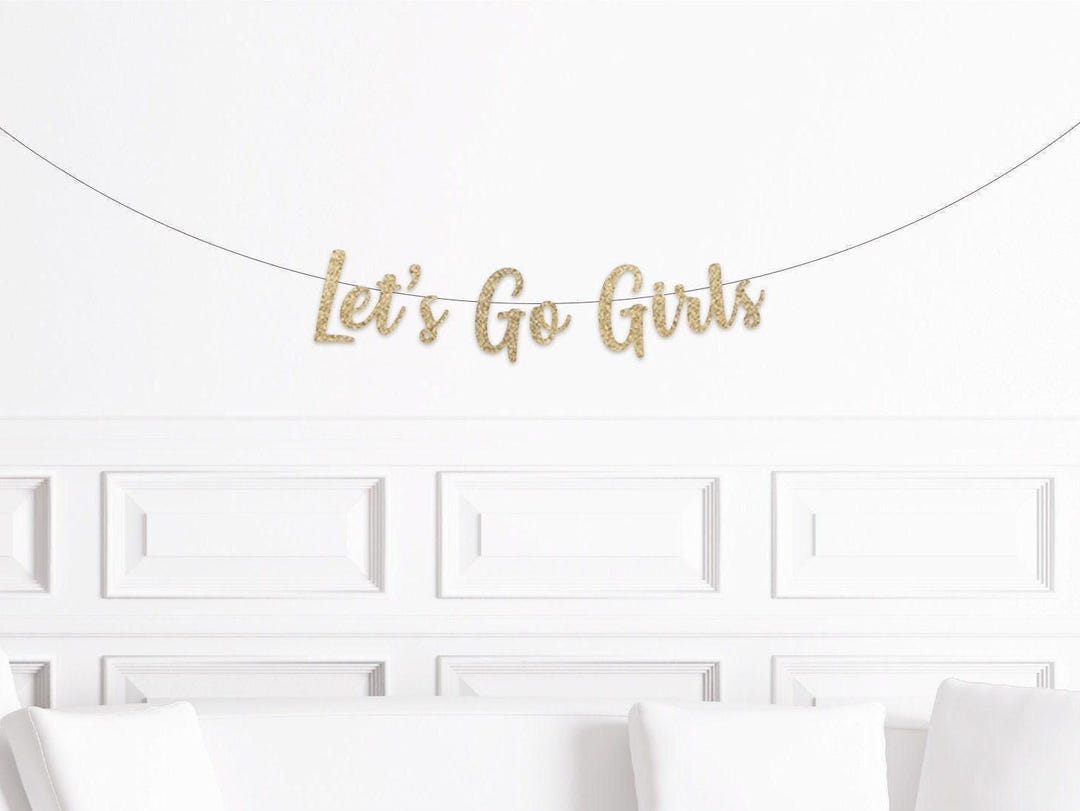 Let's Go Girls Banner, Cowgirl Birthday Party Decorations, Cowgirl ...