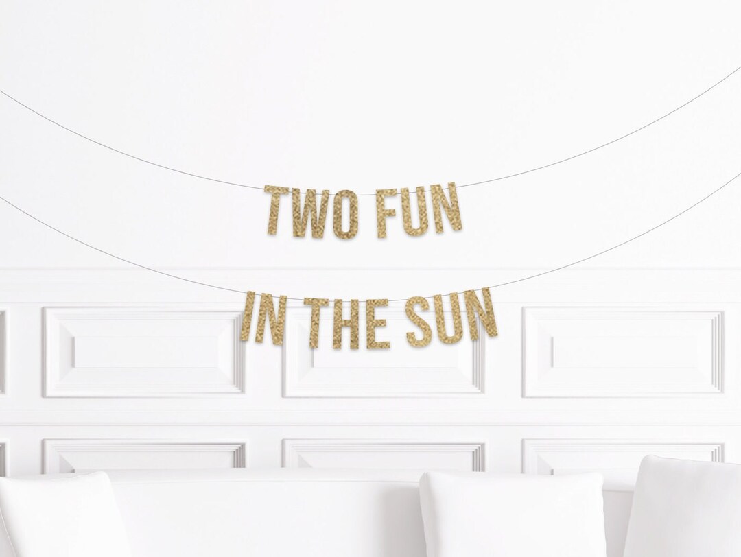 Sun Theme Party Decorations, Two Fun in the Sun Party Banner, 2nd ...