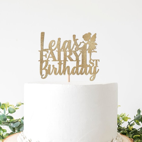 Fairy First Birthday Cake Sign - Etsy