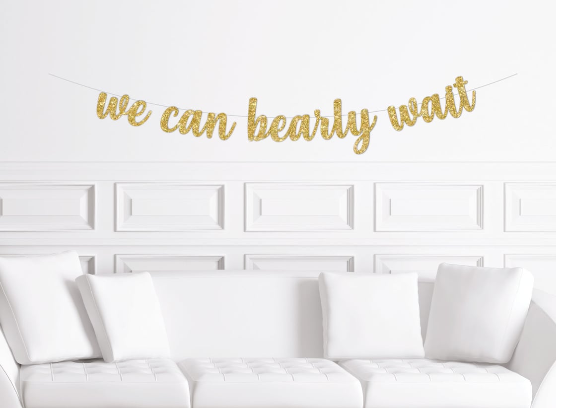 We Can Bearly Wait Banner Teddy Bear Baby Shower Decorations | Etsy