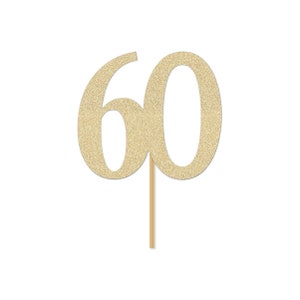 60 Years Loved Script Banner / Gold Glitter Cursive Party Banner / 60th ...