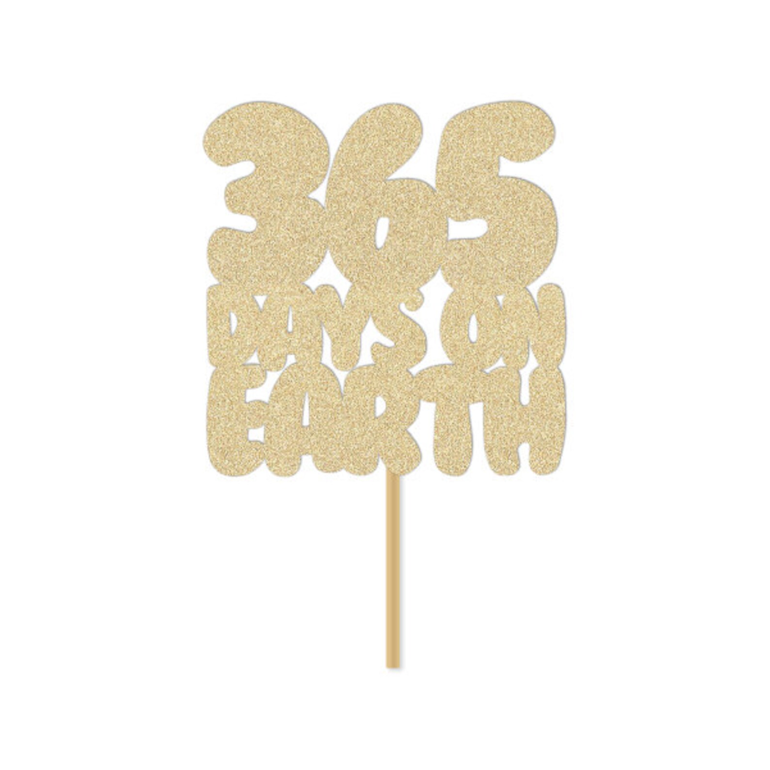 365 Days on Earth Banner / Gold Glitter First Birthday Sign / - Etsy