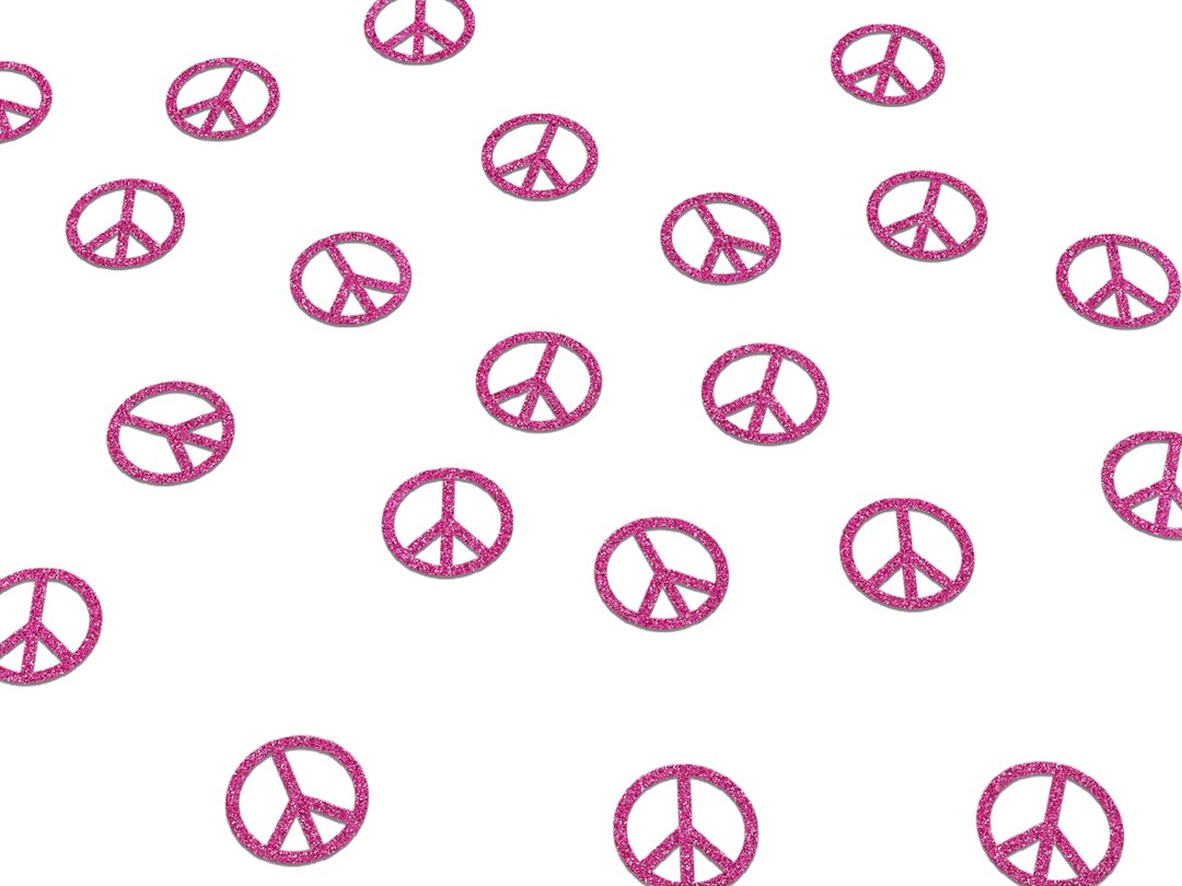 Boho Peace Sign Party Confetti, Festival 70's Birthday Theme ...