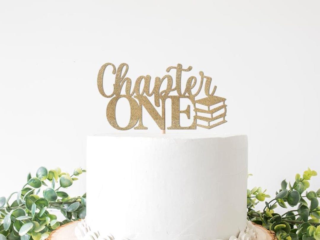 Chapter One Cake Topper, Book Themed 1st Birthday Decorations ...