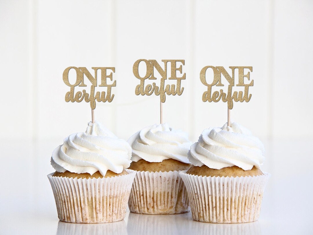 Onederful Cupcake Toppers, One Derful 1st Birthday Decorations, Isn't ...