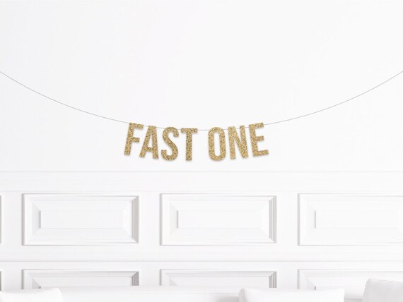 Fast One Banner Vintage Car Birthday Decorations Boys 1st - Etsy