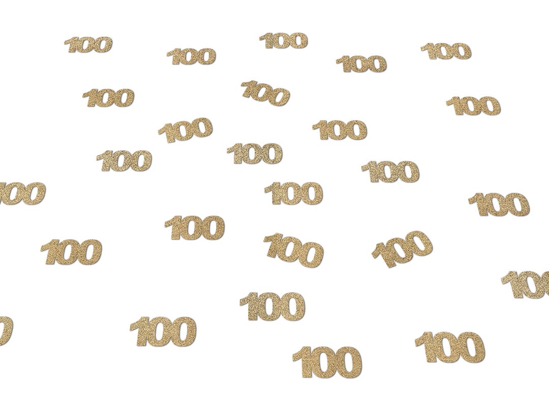 100th Birthday Decorations, Glitter Paper 100 Confetti, 100 Decor ...