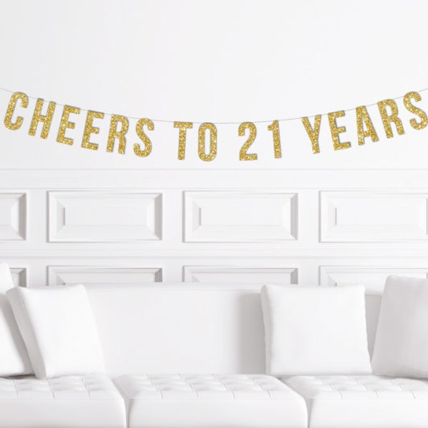 Cheers to 21 Years - Etsy