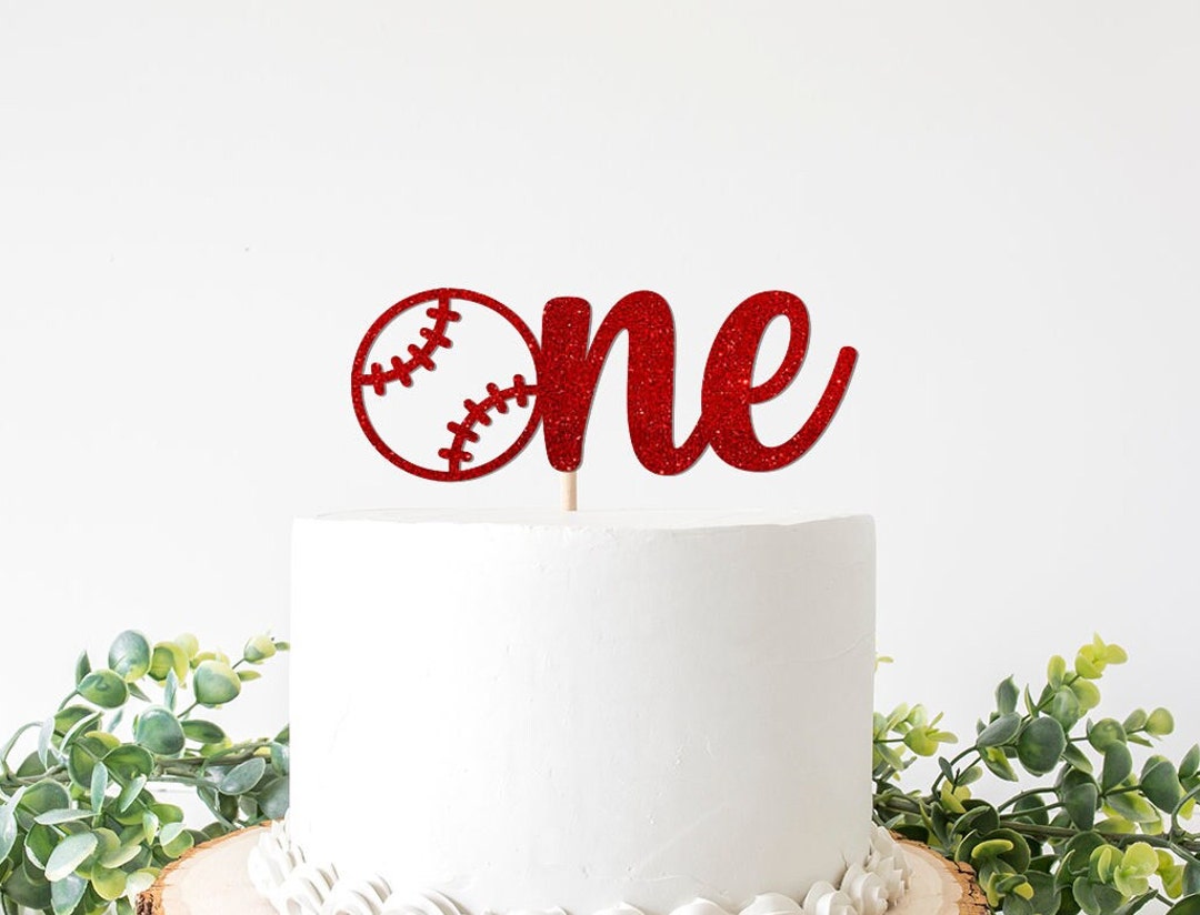 Baseball 1st Birthday Decorations, Baseball One Cake Topper, Rookie ...