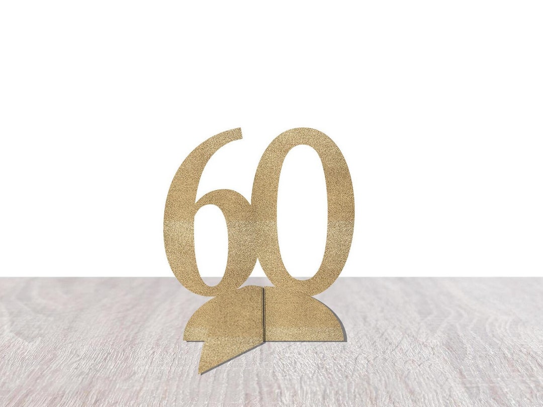 60th Birthday Decorations, 60 Table Decor, Sixty Centerpiece, Tabletop ...
