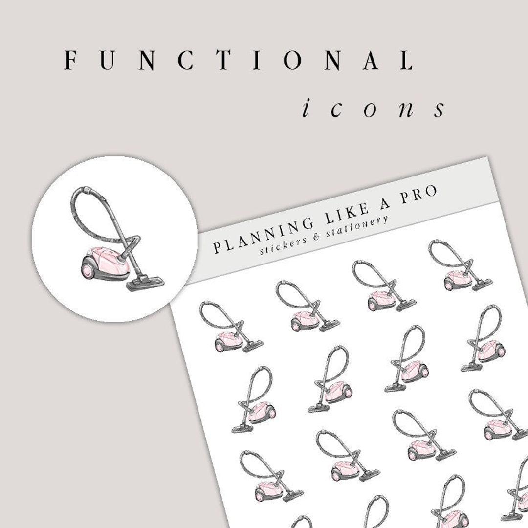 Vacuum Icons // Modern Planner Stickers - Etsy