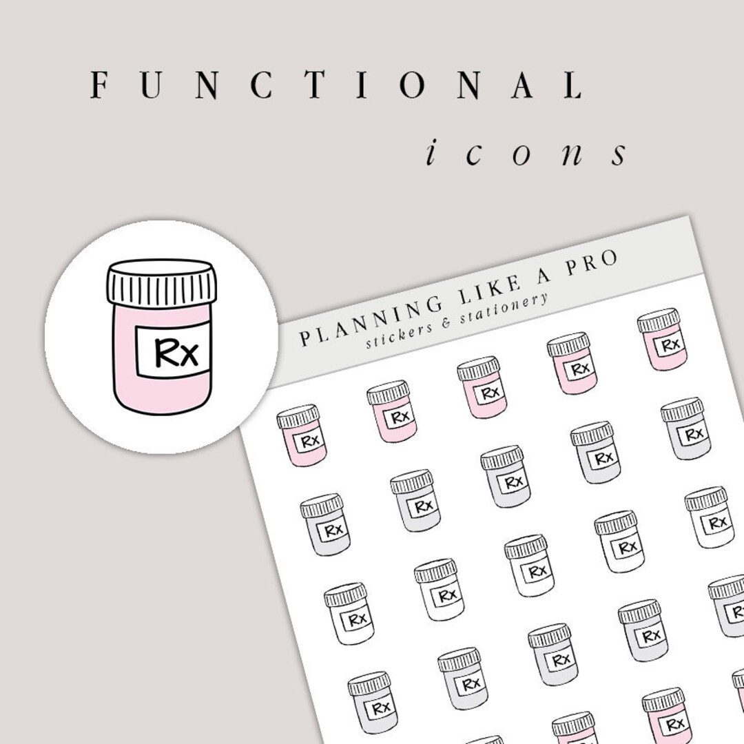 Prescription Icons // Planner Stickers - Etsy