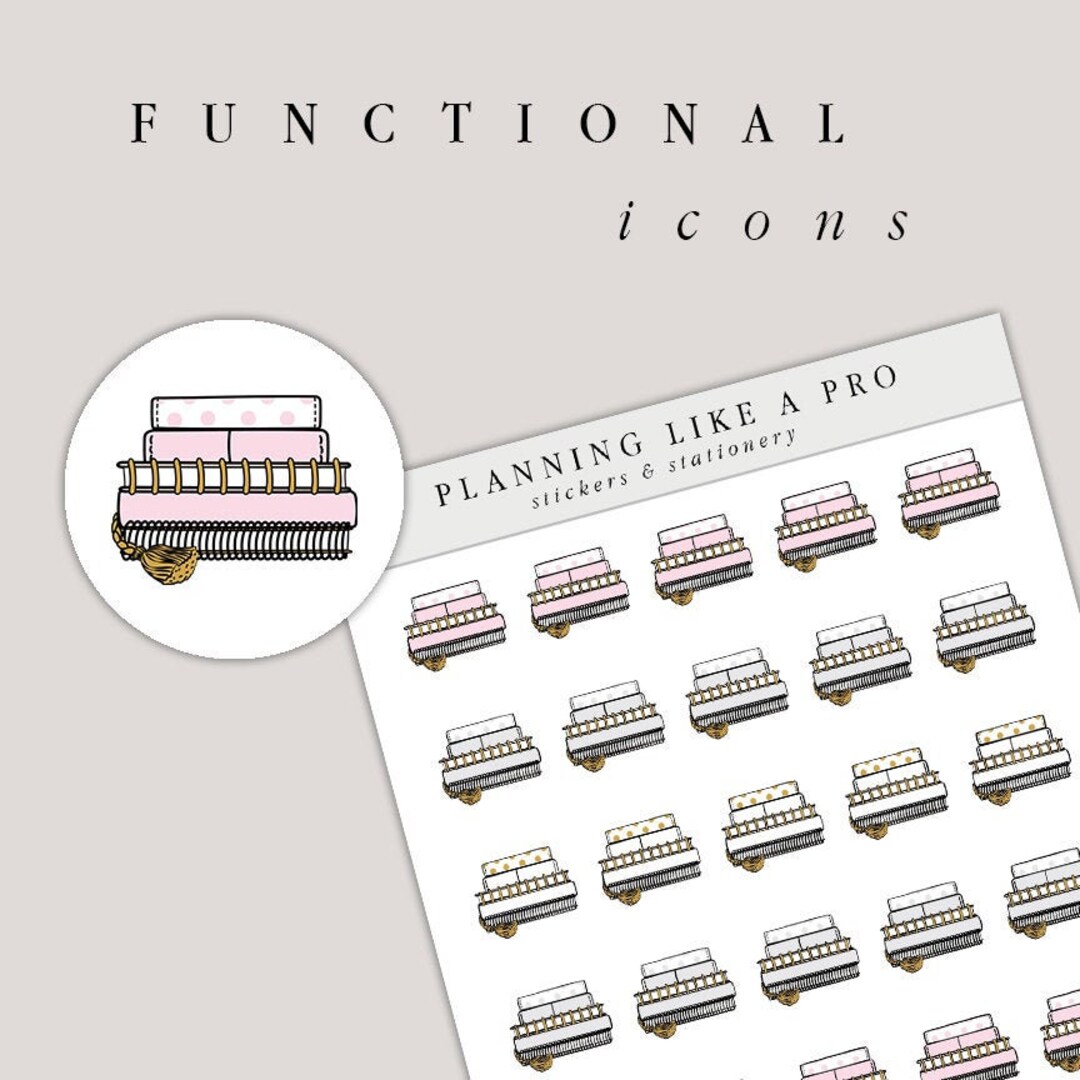 Planner Stack Icons // Planner Stickers - Etsy