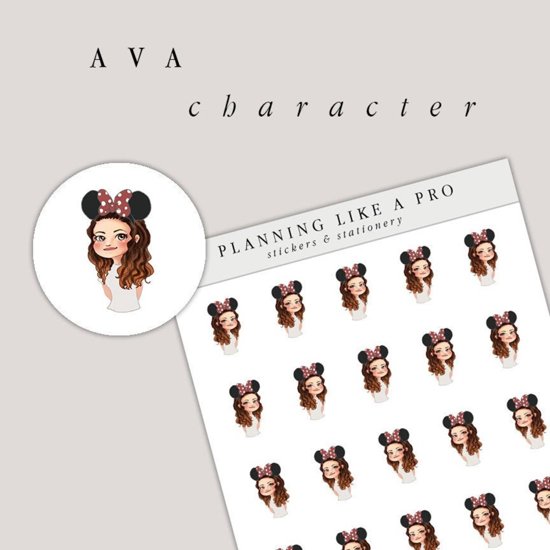 Minnie Mouse Ava Character // Planner Stickers - Etsy