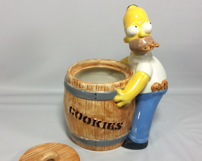 Homer Simpson Cookie Jar Treasure Craft Vintage 1995 9" X 11" the ...