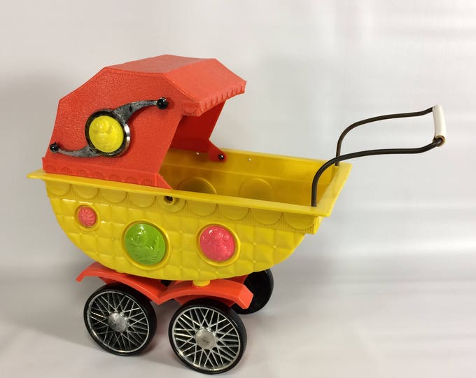 Suzy Cute 1965 Doll Carriage Stroller Topper Deluxe Reading Corp Orange ...
