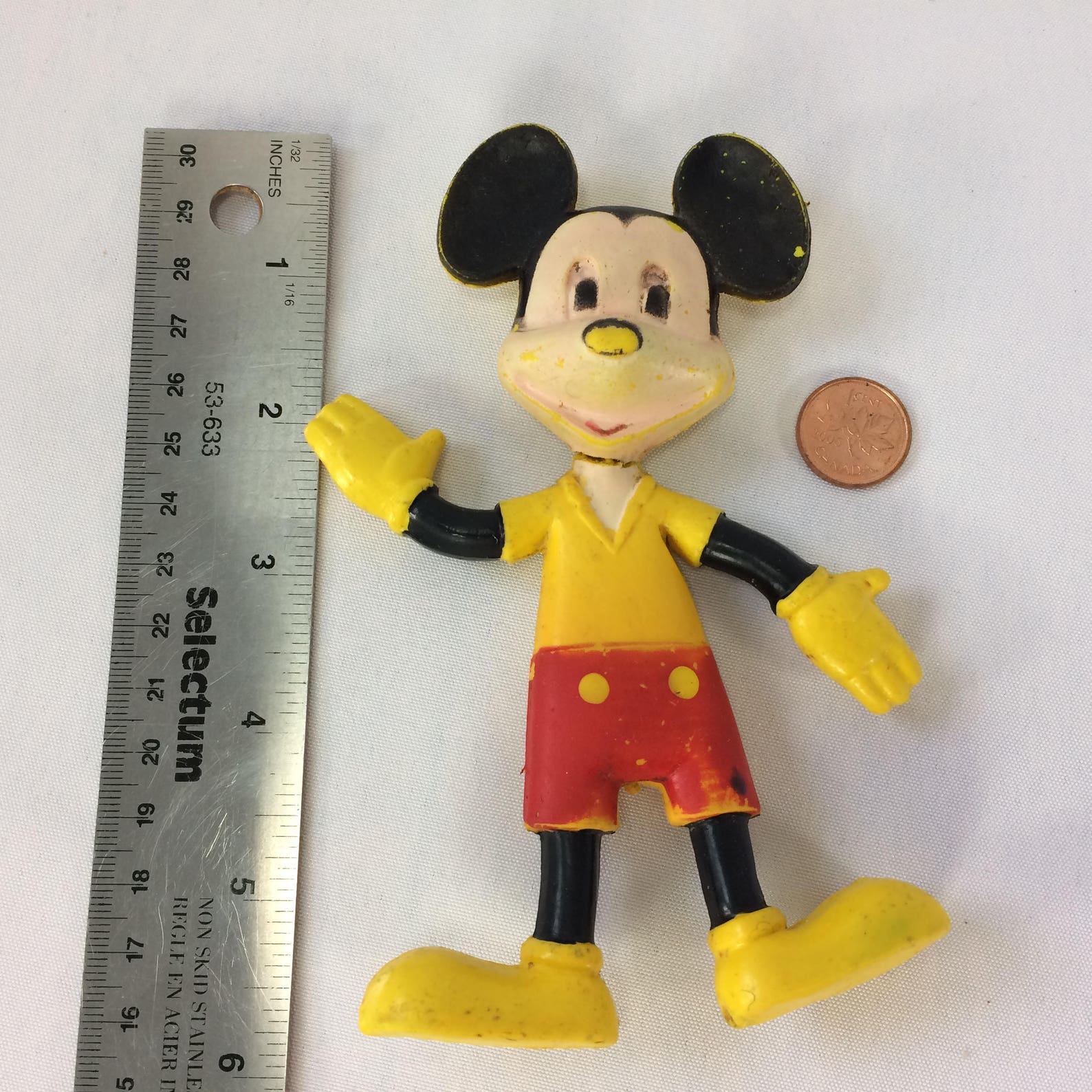 Mickey Mouse Bendable Figure Vintage Flat Hong Kong Walt | Etsy