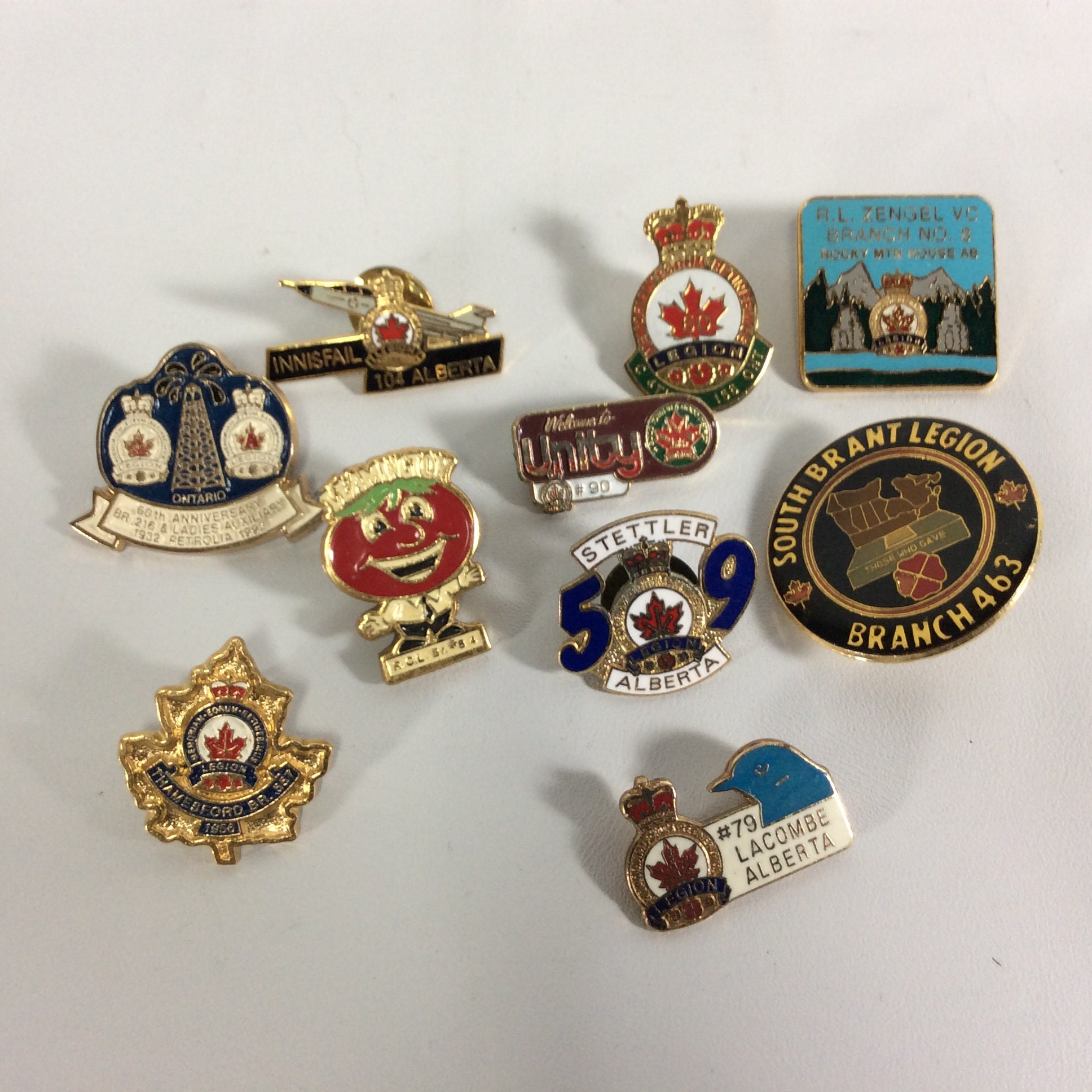 Legion Pins Regional Canadian Lot 13 Set of 10 Pins | Etsy