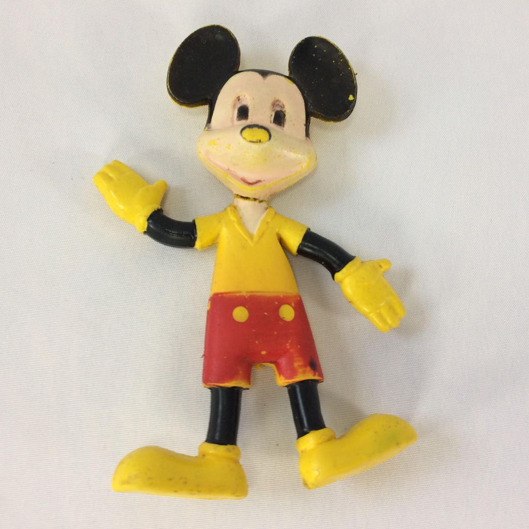 Mickey Mouse Bendable Figure Vintage Flat Hong Kong Walt - Etsy