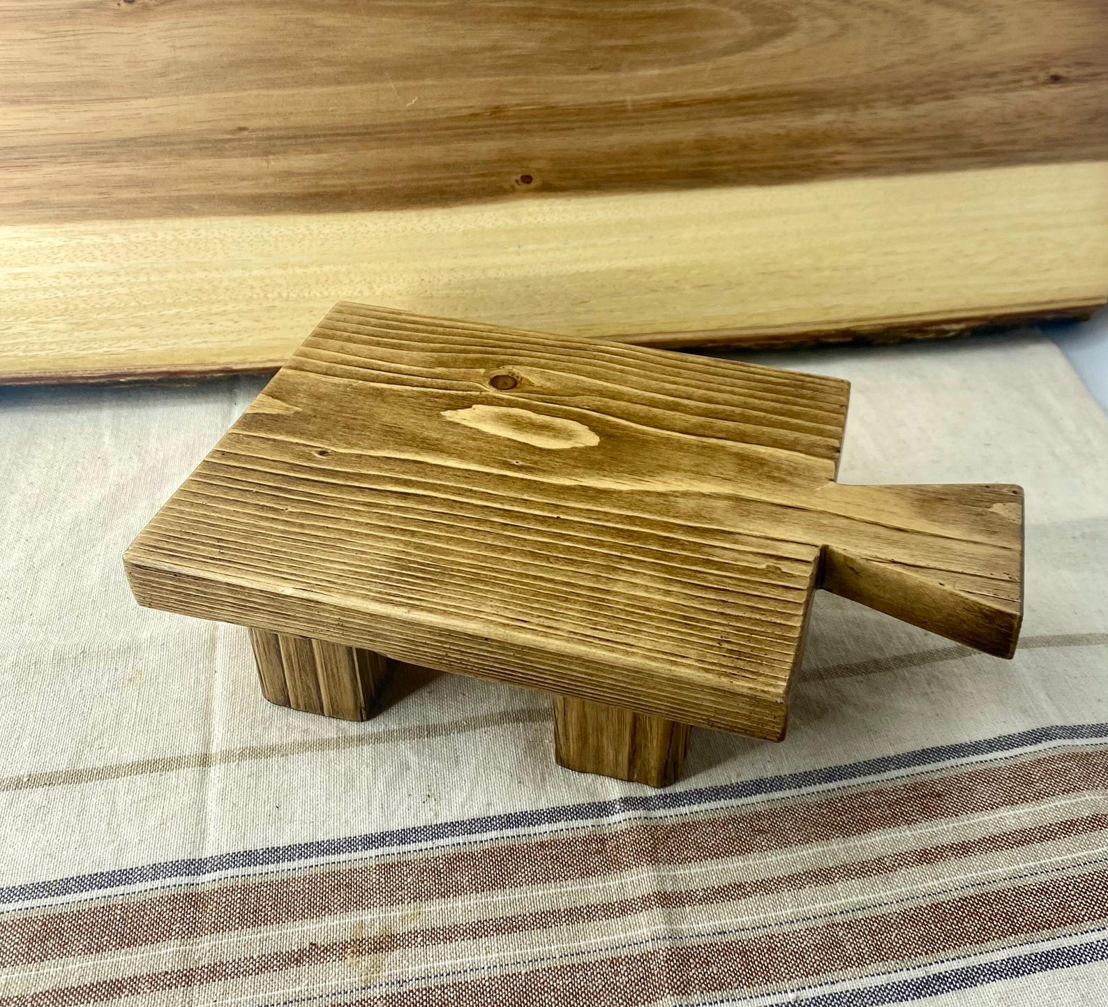 Wood Riser Rustic Decor Decorative Tray Kitchen Stand Farmhouse Candle ...