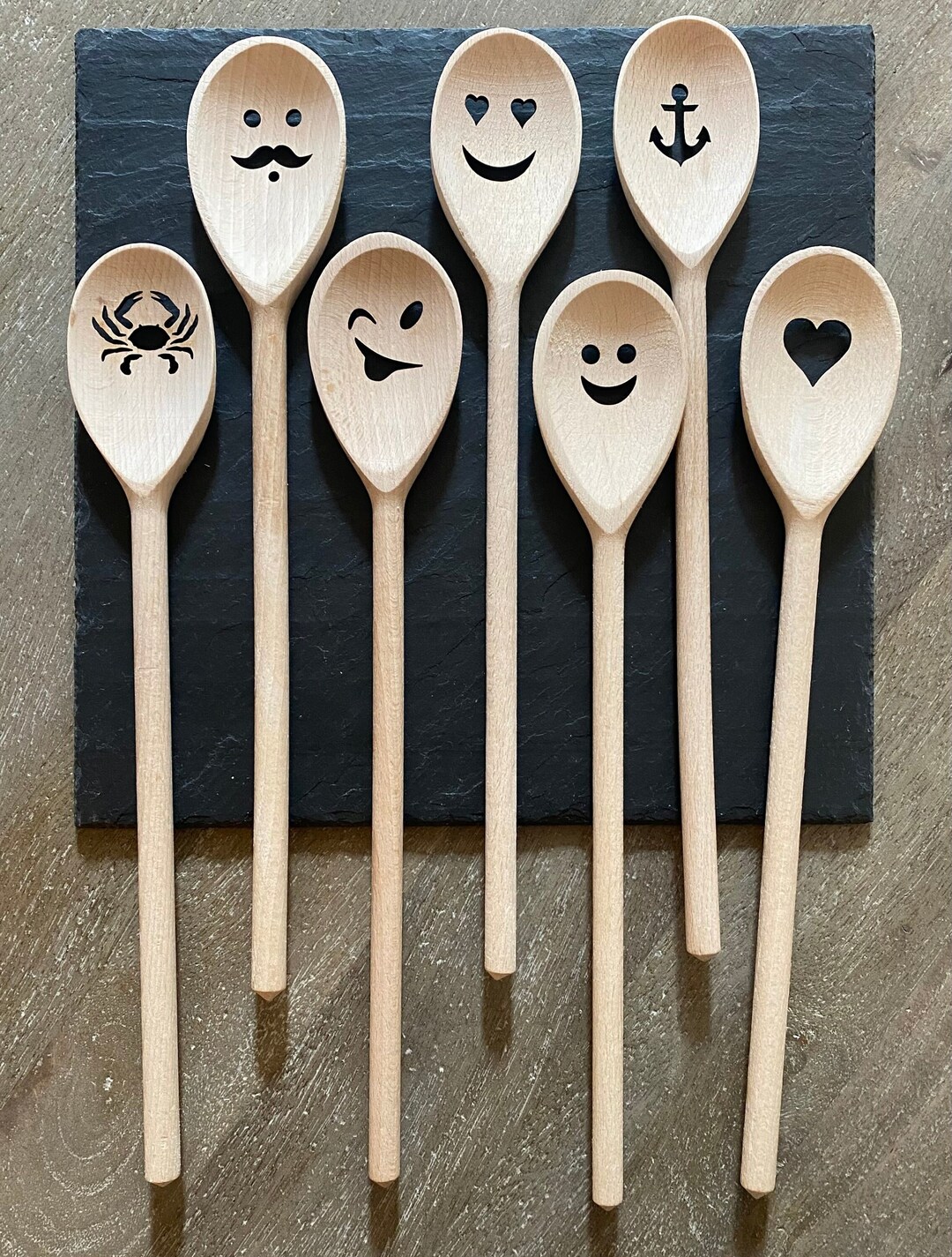Smiley Emoji Wooden Spoon - Etsy