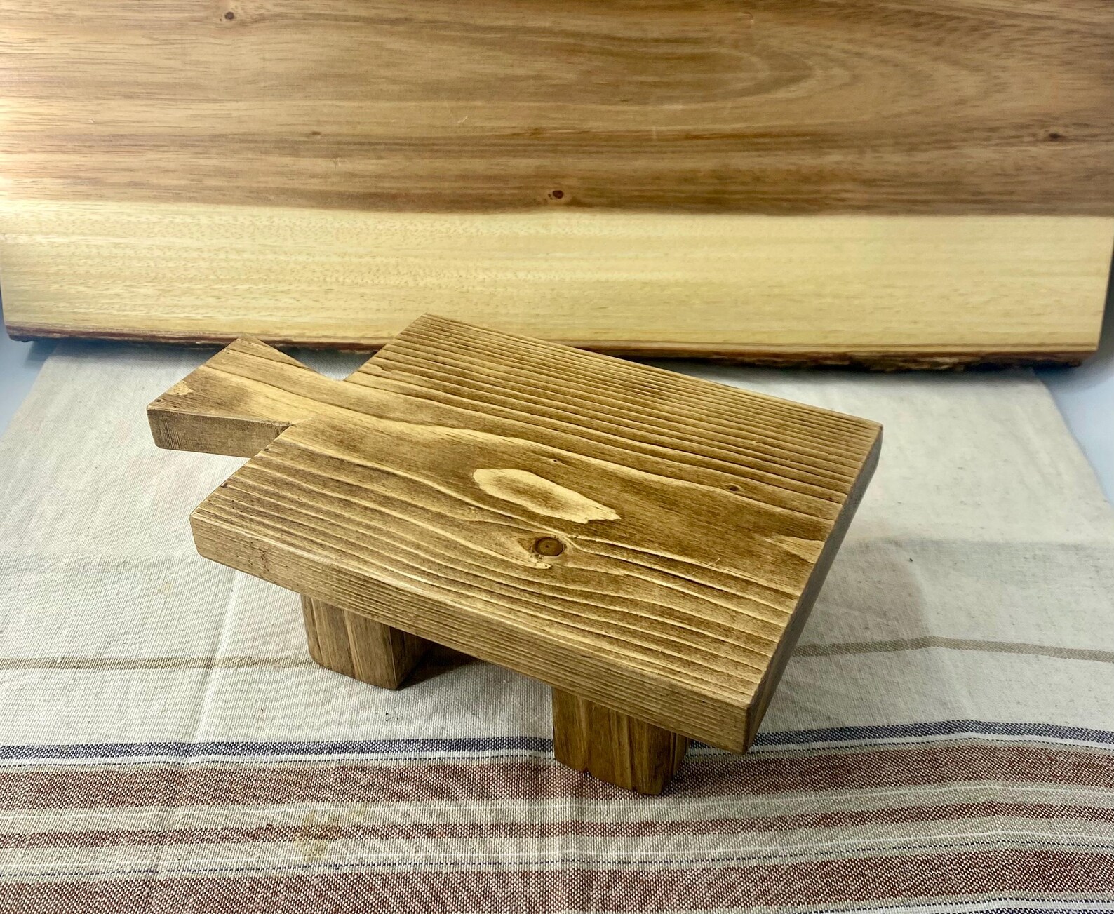 Wood Riser Rustic Decor Decorative Tray Kitchen Stand Farmhouse Candle ...