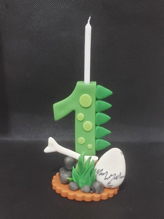 Dinosaurs Number Candle Holder Handcrafted for Your Special - Etsy