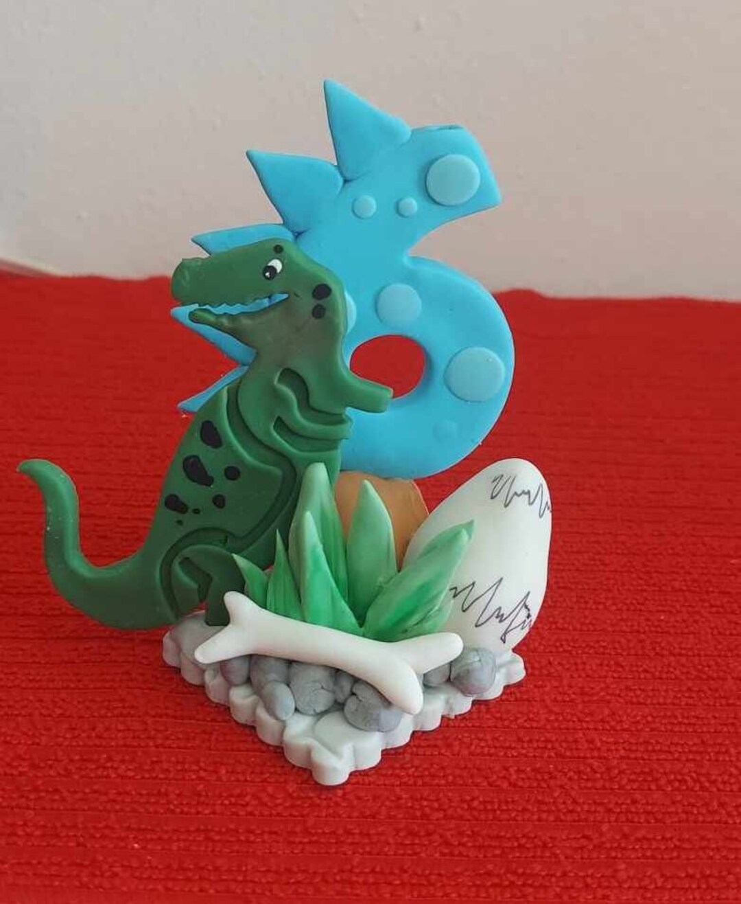 Dinosaur Candle Number Cake Topper - Etsy