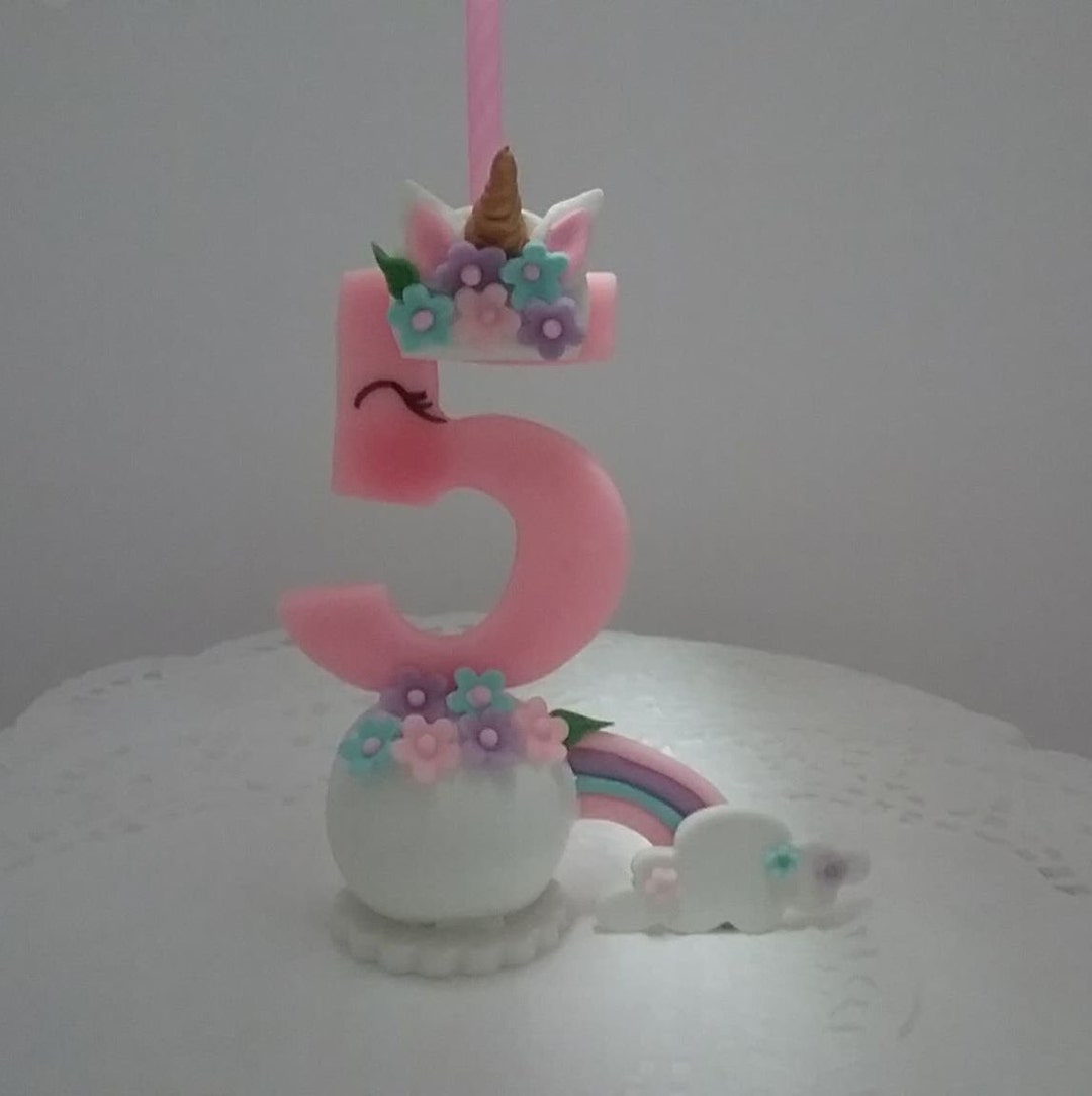 Unicorn Candle Numbers Handcrafted for Your Special Occasion - Etsy