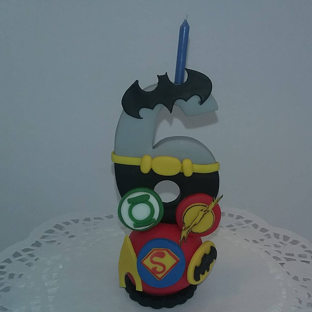 Super Heroes Candle Number Batman Handcrafted for Your Special Occasion ...