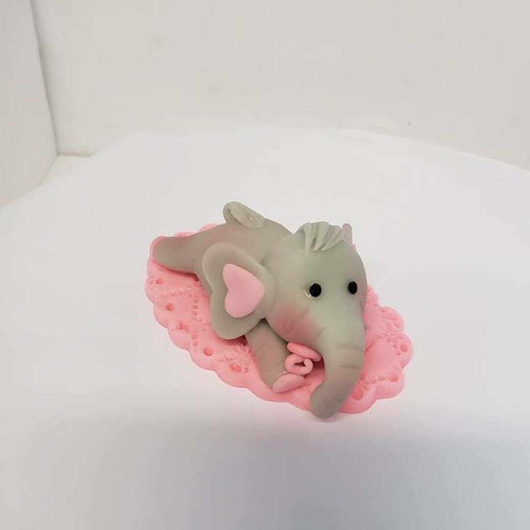 Baby Elephant Cake Topper 7cm Long - Etsy
