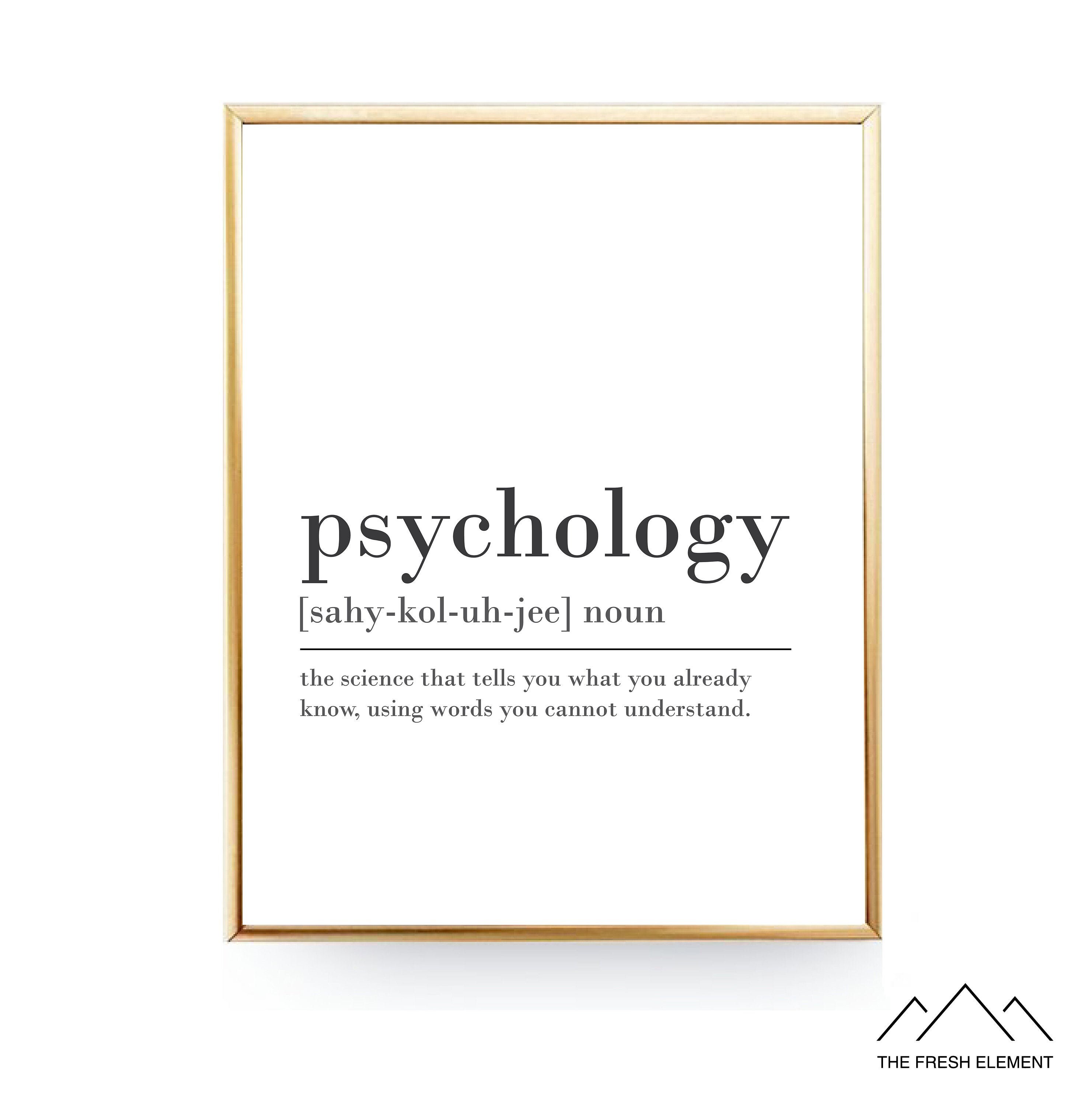 Funny Psychology Definition Print Printable Wall Art - Etsy Canada