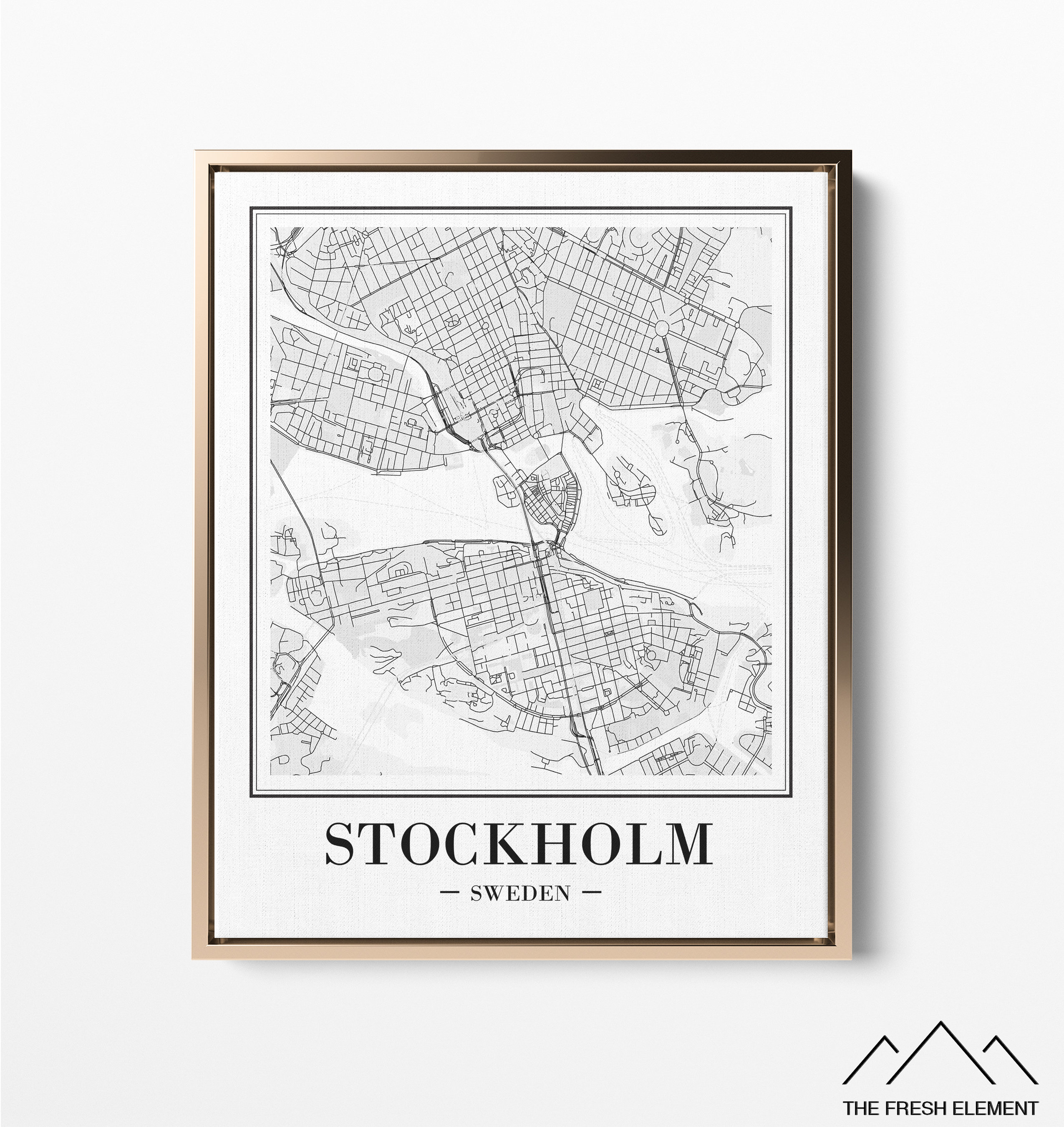 Stockholm Map Print Printable City Map Stockholm Print | Etsy