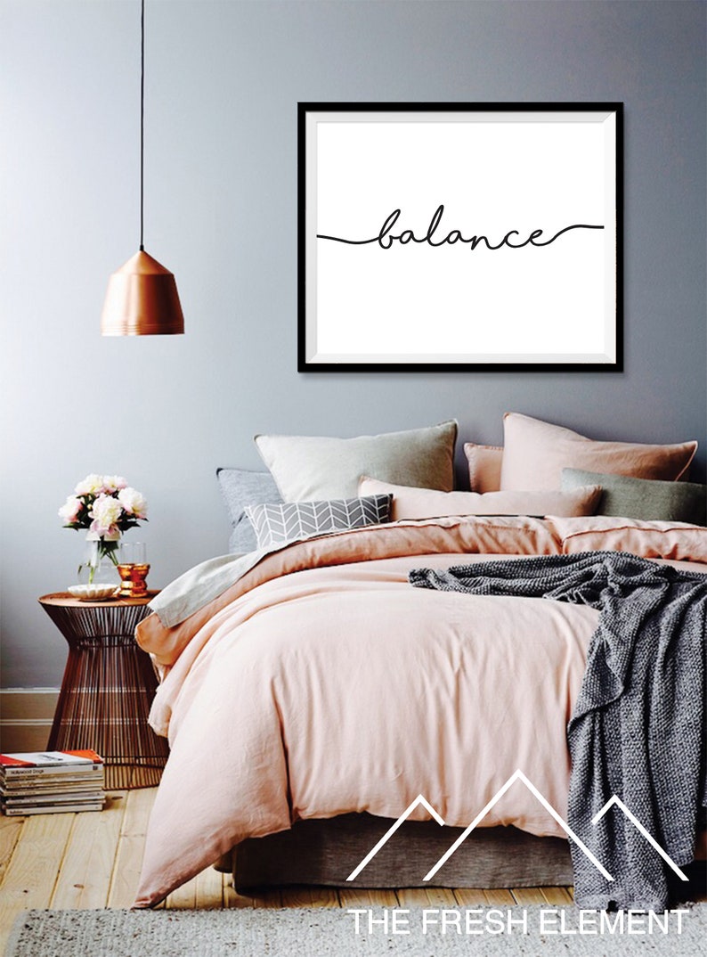 Balance PRINTABLE Wall Art Balance Print Yoga Print | Etsy