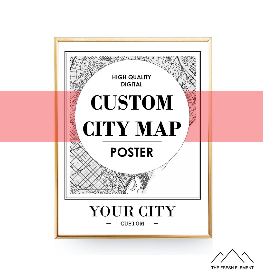 Custom Map Print INSTANT DOWNLOAD Custom City Map Printable Map Custom ...