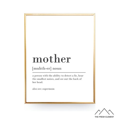 Mom Definition Poster Digital Wall Art Gift Idea for - Etsy