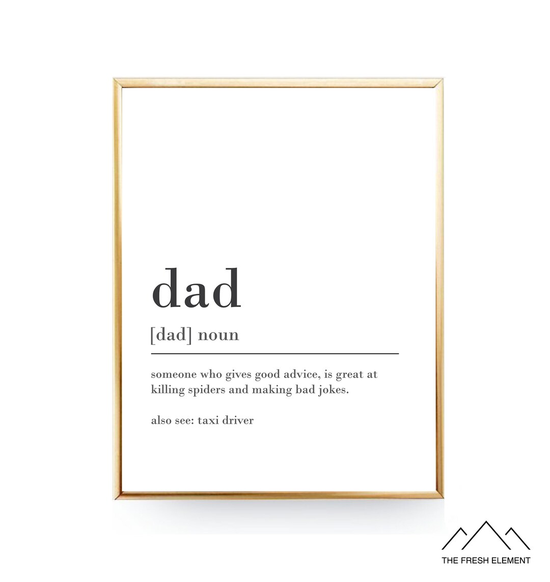 Dad Definition Print Funny Gifts for Dad Gift for Him Fathers Day Gifts ...