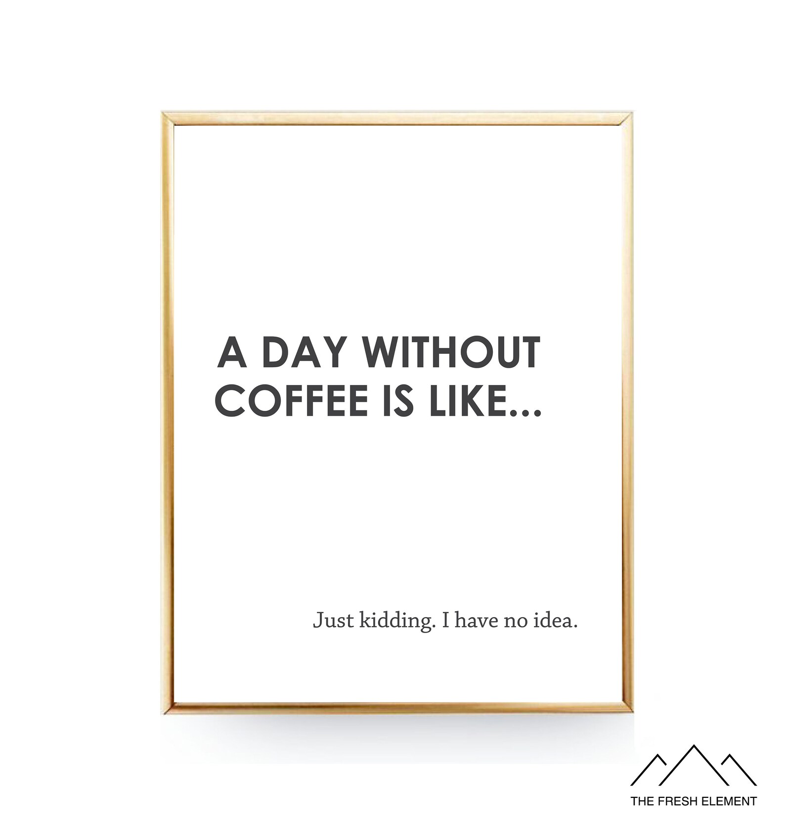 A Day Without Coffee Sign Coffee PRINTABLE Art Kitchen Print | Etsy