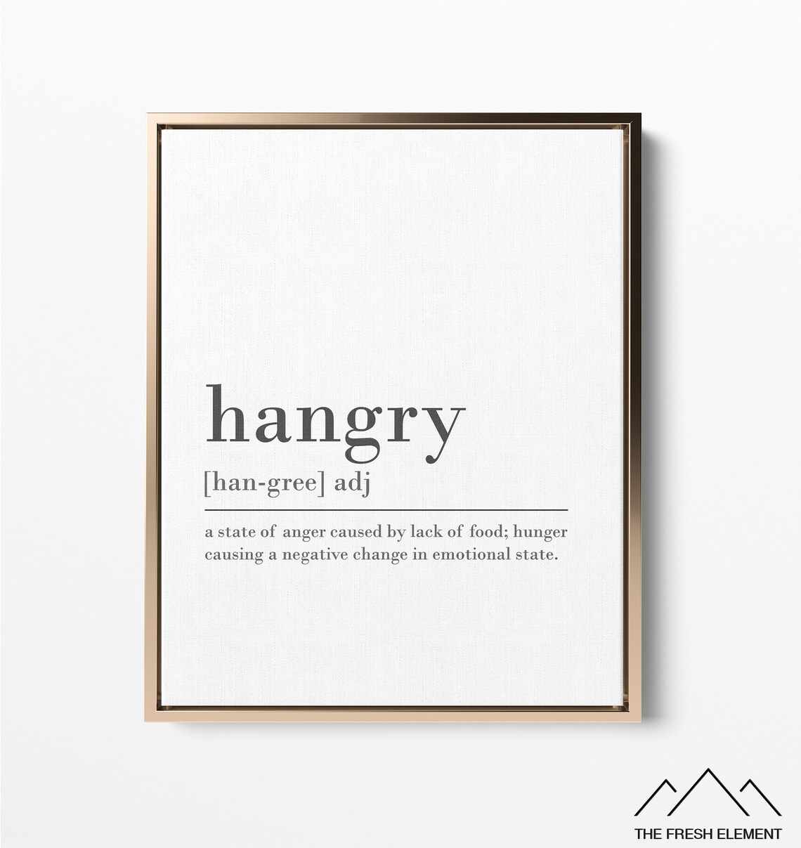 Hangry Definition Print DIGITAL DOWNLOAD Hangry Print Hangry | Etsy