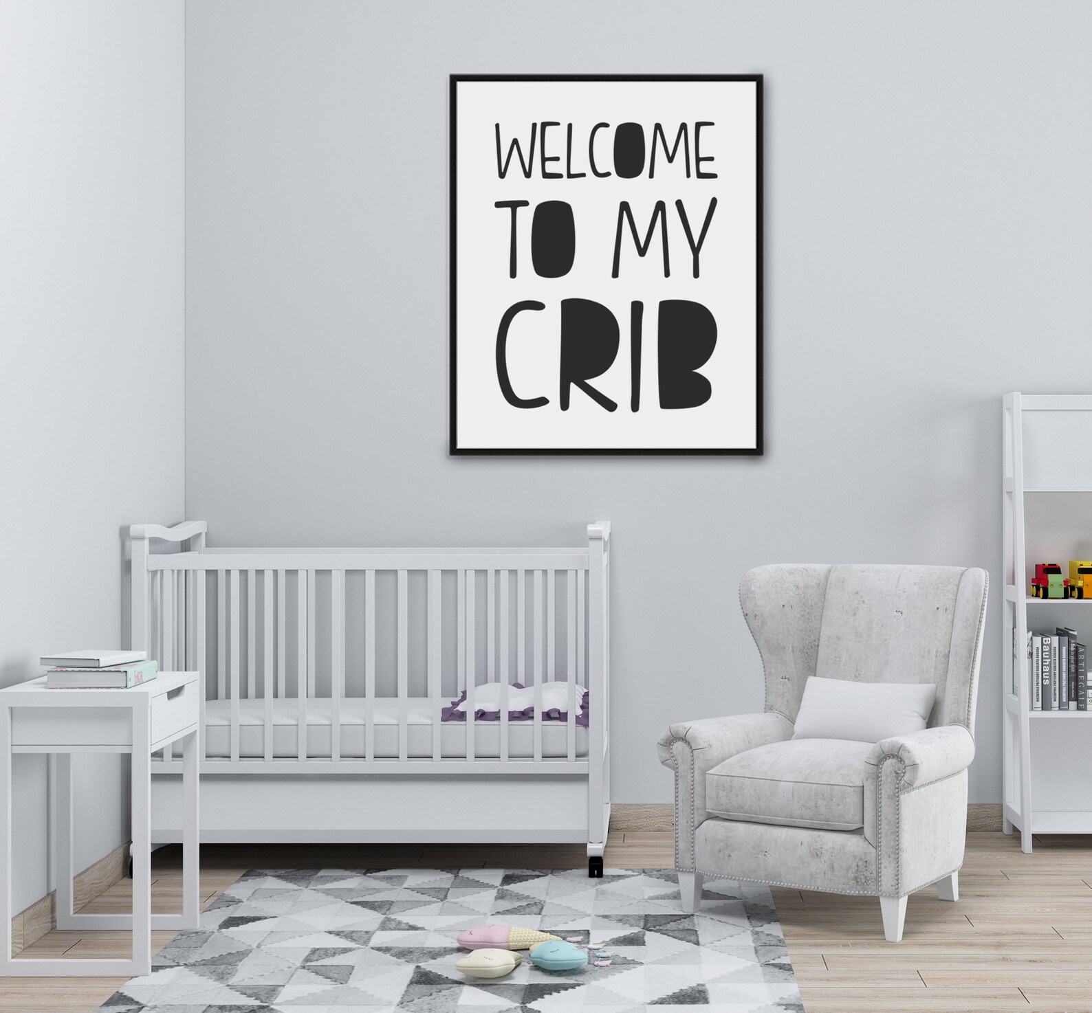 Welcome to My Crib Nursery Wall Art Printables Nursery | Etsy