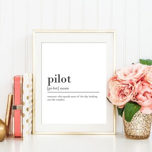 Funny Pilot Definition Print INSTANT DOWNLOAD Pilot Gifts for - Etsy Canada