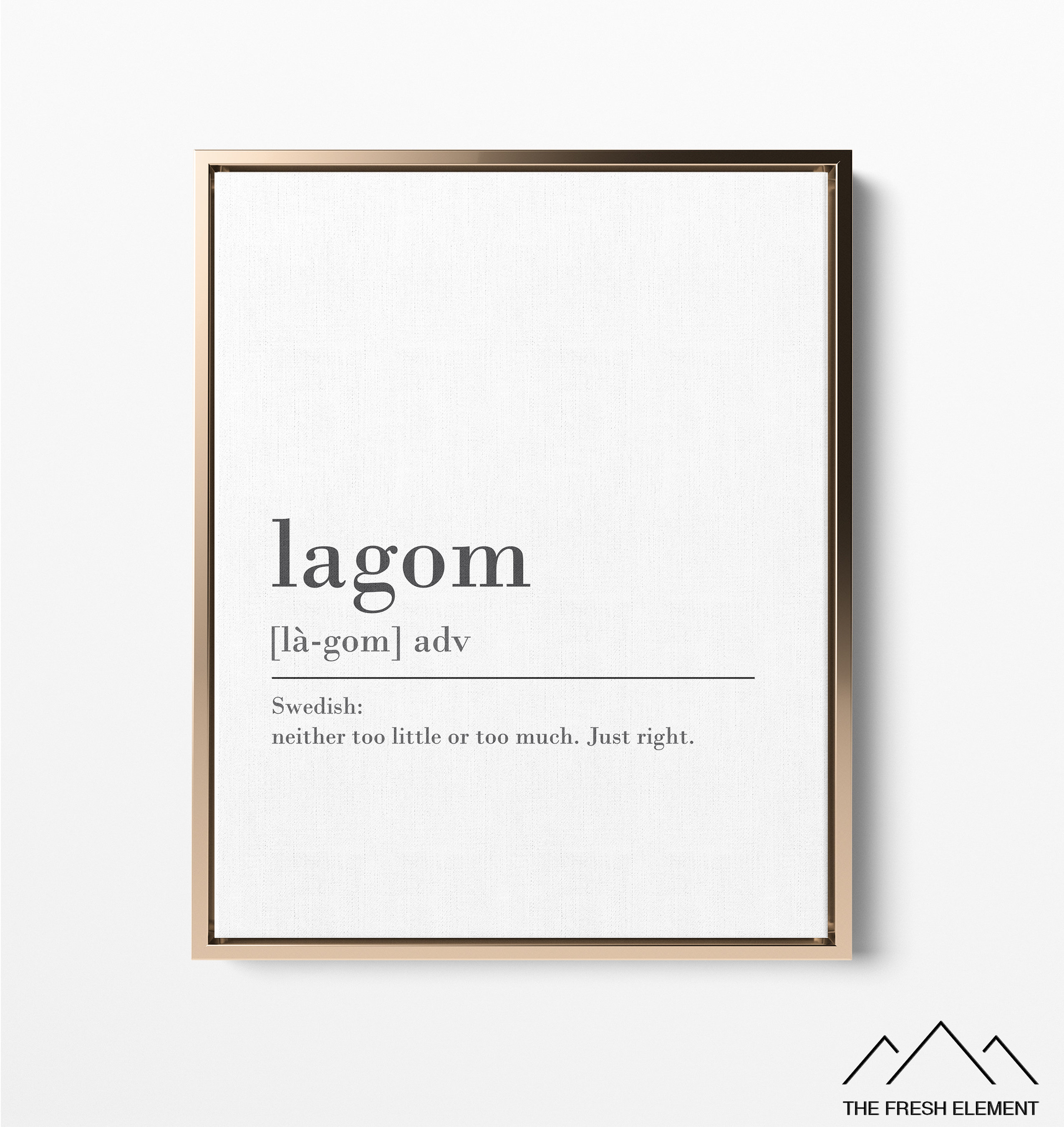 Lagom Definition Print Lagom PRINTABLE Wall Art Swedish Art | Etsy