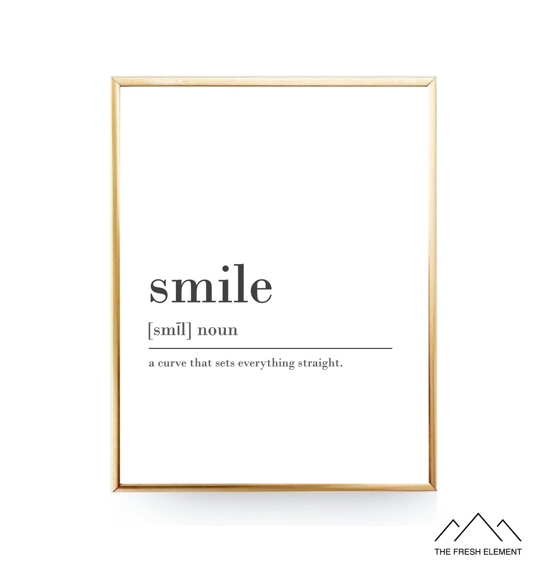 Smile Definition Print Digital Download Funny Definition Printable ...