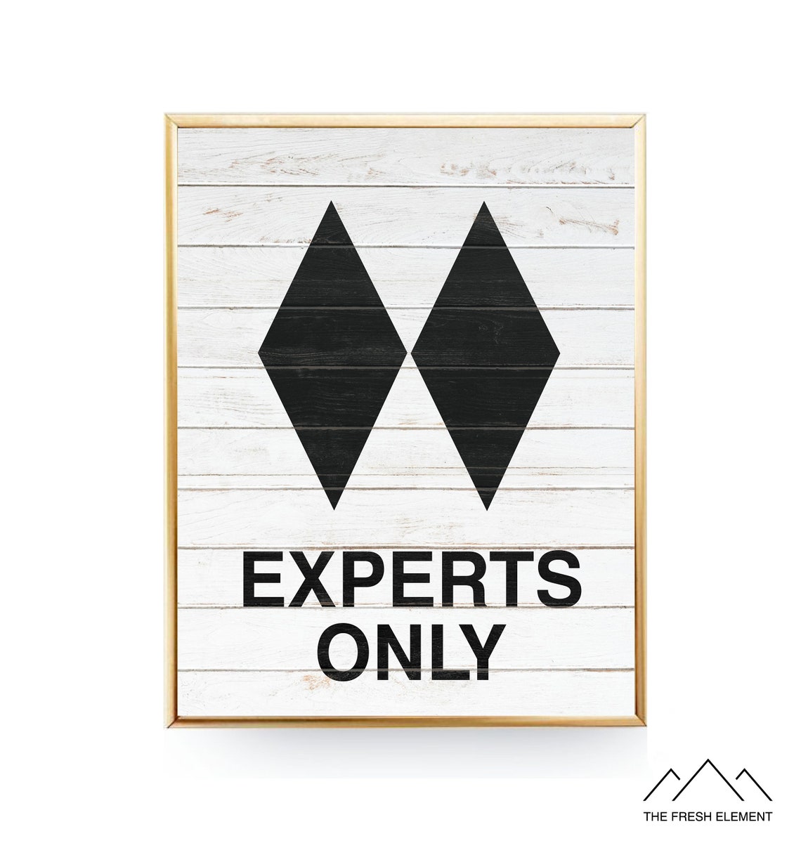 INSTANT DOWNLOAD Double Black Diamond Sign Ski Chalet Decor | Etsy