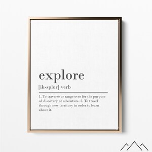 Explore Definition Print DIGITAL DOWNLOAD Explore Print - Etsy